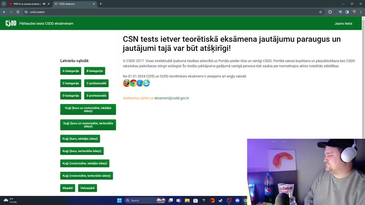 CSDD Tests B kategorija - OnlyJuris.com